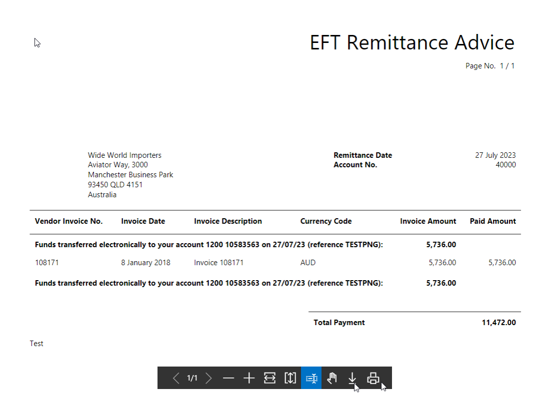 Print or email EFT Remittance Advice Overview